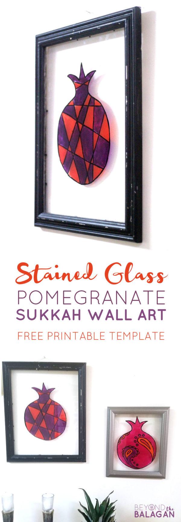DIY Sukkah Decoration: Stained Glass Pomegranates - Jewish Moms & Crafters