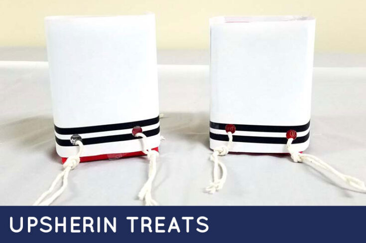 Upsherin Treats: Tzitzis Juice Box and Kippah Cookies