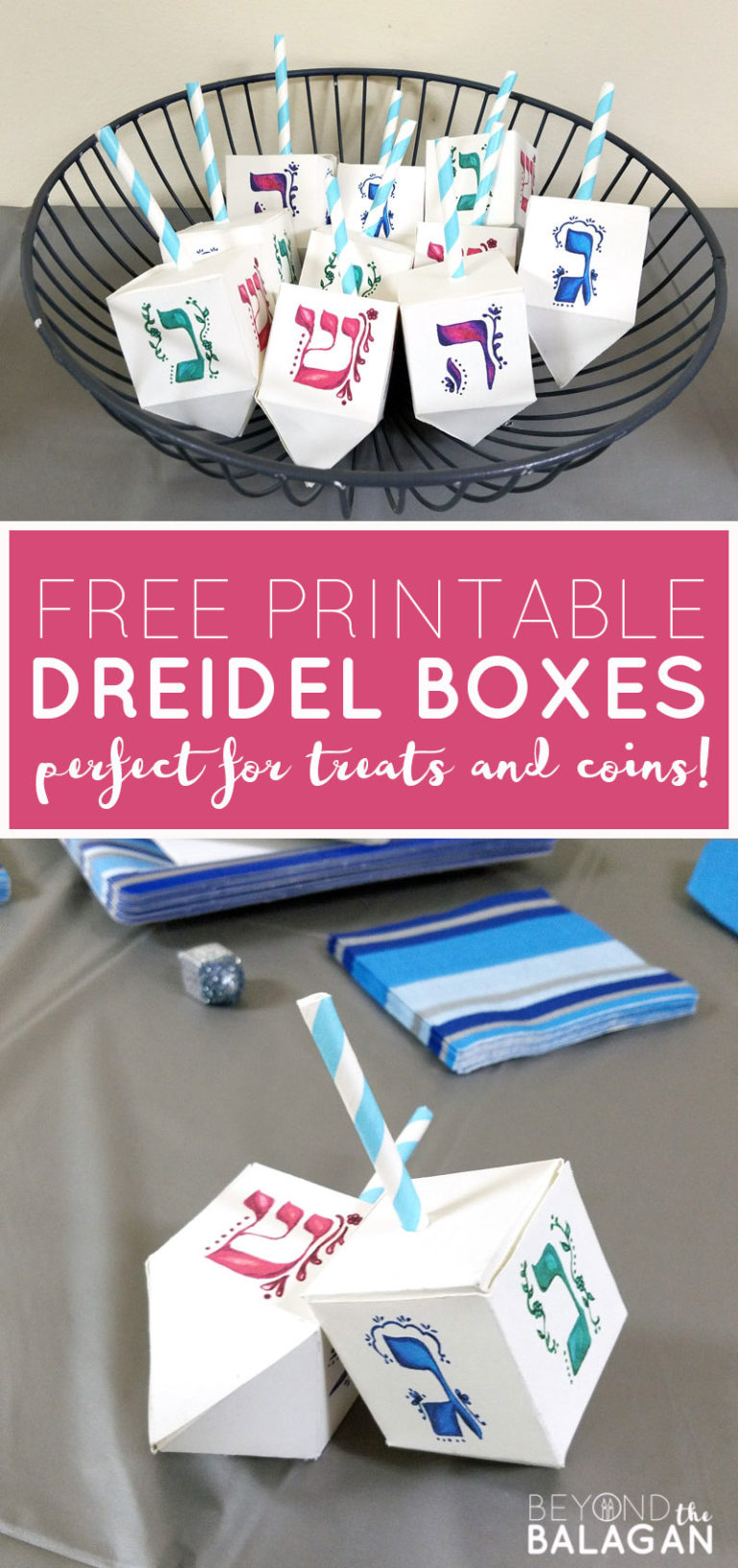Dreidel Boxes - Free Printable - Jewish Moms & Crafters