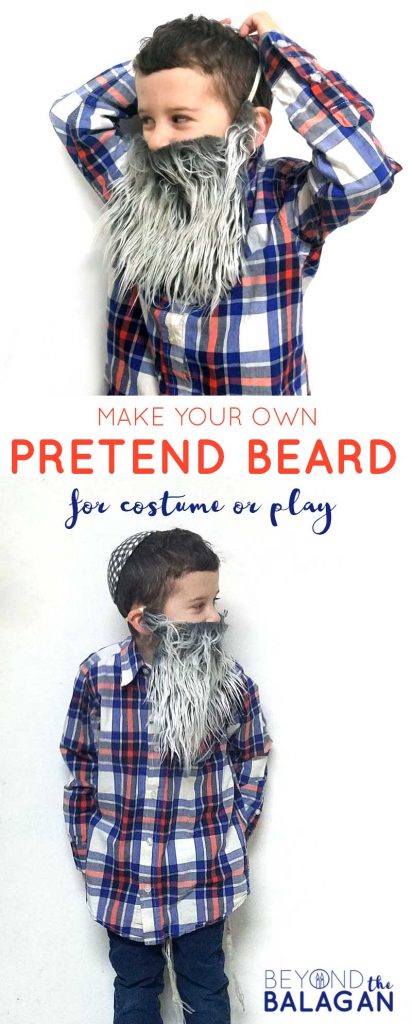 Fake Beard - DIY Costume Beard for Kids - Jewish Moms & Crafters