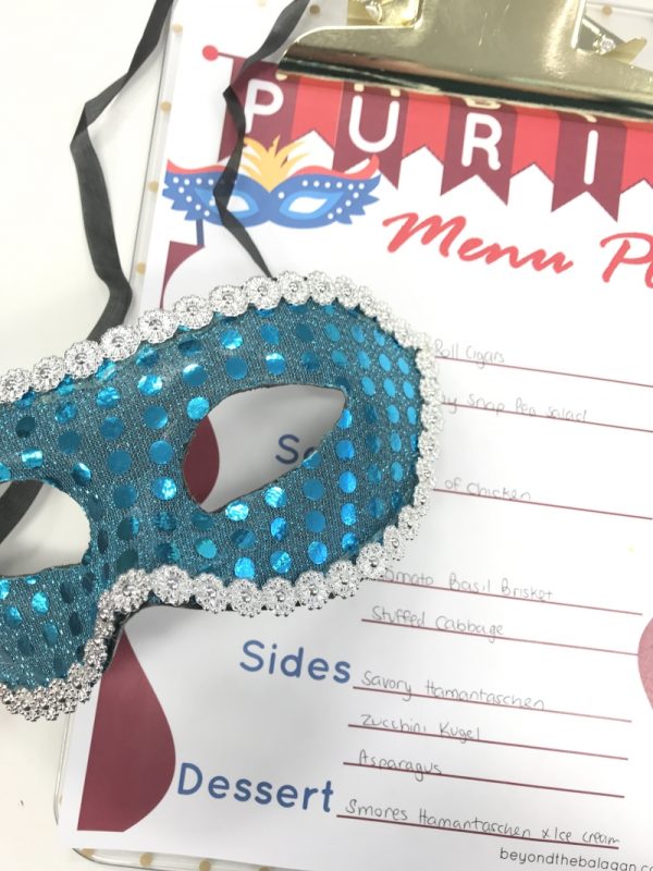 Purim Menu Planner- Free Printable - Jewish Moms & Crafters