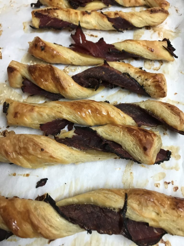 Sticky Pastrami Twists - Jewish Moms & Crafters