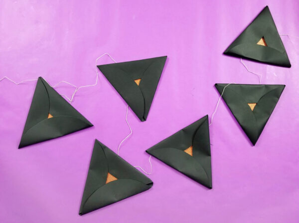 Purim Decoration: Craft a Hamantaschen Pennant Banner