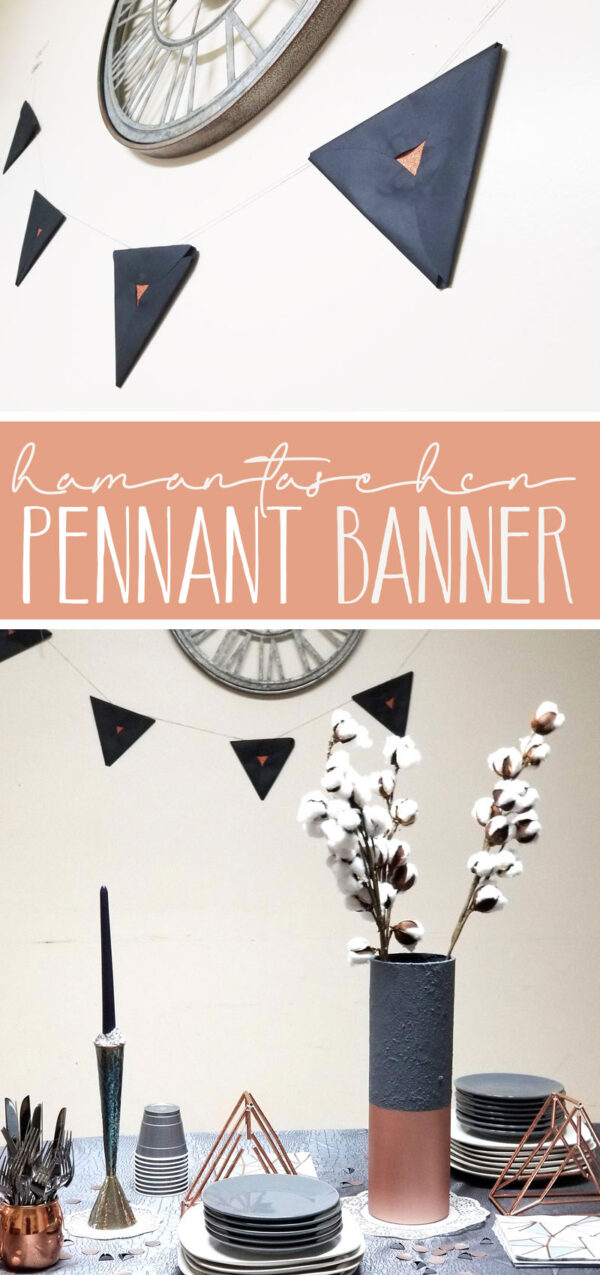 Purim Decoration: Craft a Hamantaschen Pennant Banner