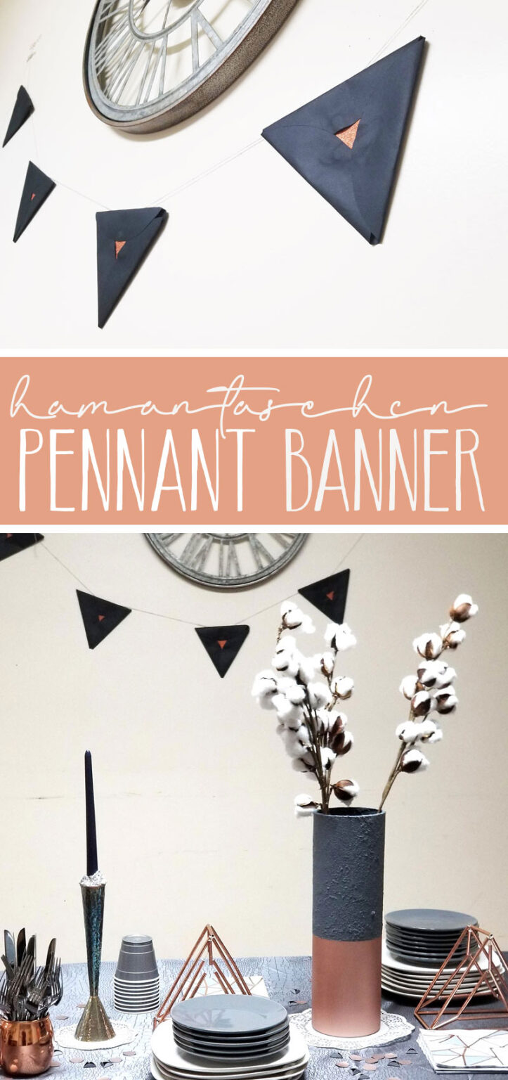 Purim Decoration: Craft a Hamantaschen Pennant Banner