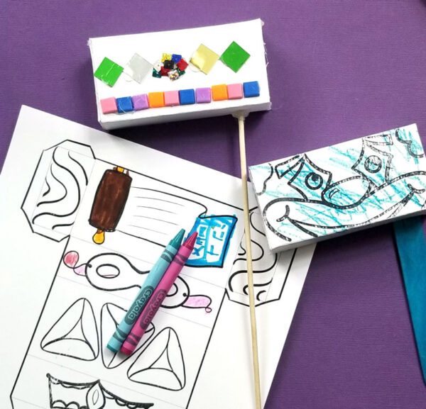 Purim Grogger Craft - Make your own paper noisemaker!