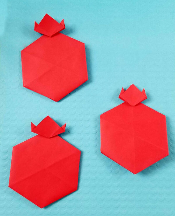 Rosh Hashanah Craft - Origami Pomegranates! - Jewish Moms & Crafters