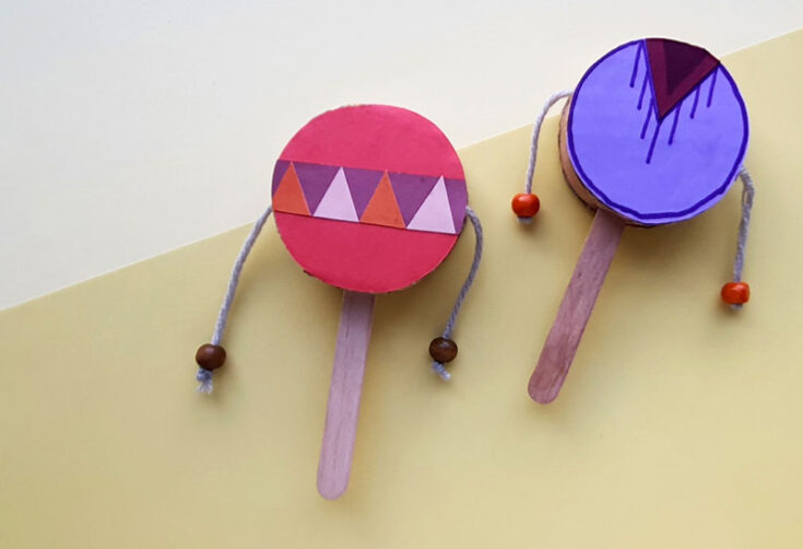 Spin Drum Craft - Easy DIY Musical Instrument & Noisemaker for Kids