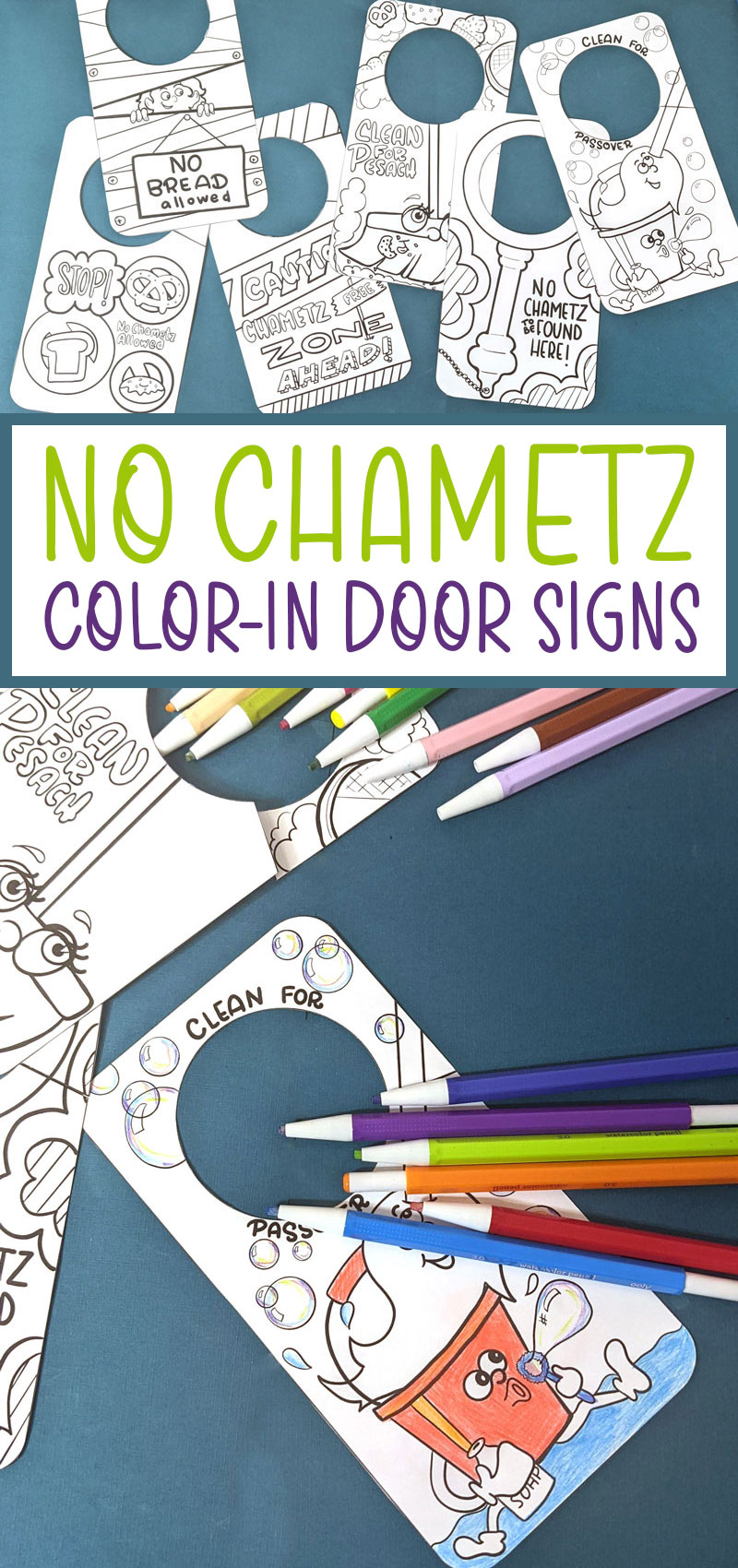 No Chametz Sign - Free Printable Door Hanger - Jewish Moms & Crafters