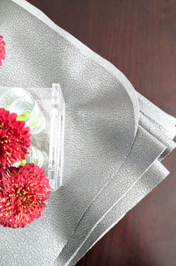 Faux Leather Tablecloth: DIY in Five Minutes from Yardage