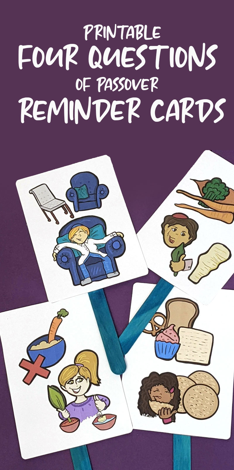 Mah Nishtanah Prompt Cards - Four Questions of Passover Craft