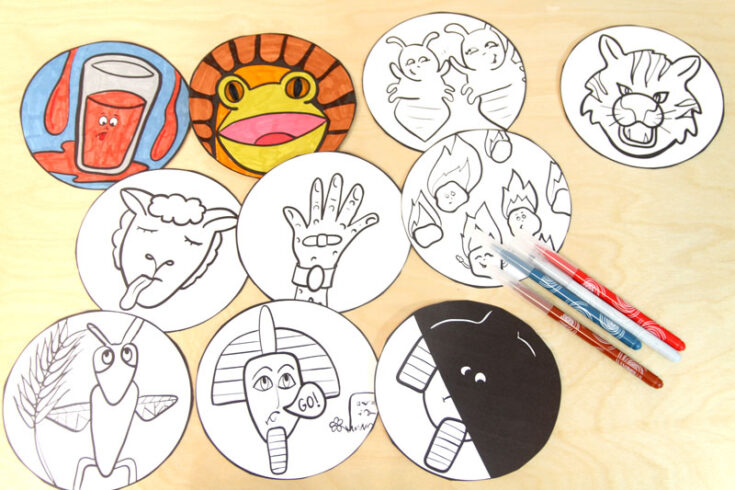 Ten Plagues Banner - Jewish Moms & Crafters