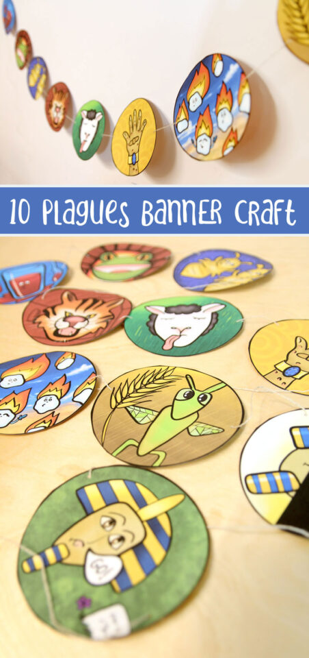 Ten Plagues Banner - Jewish Moms & Crafters