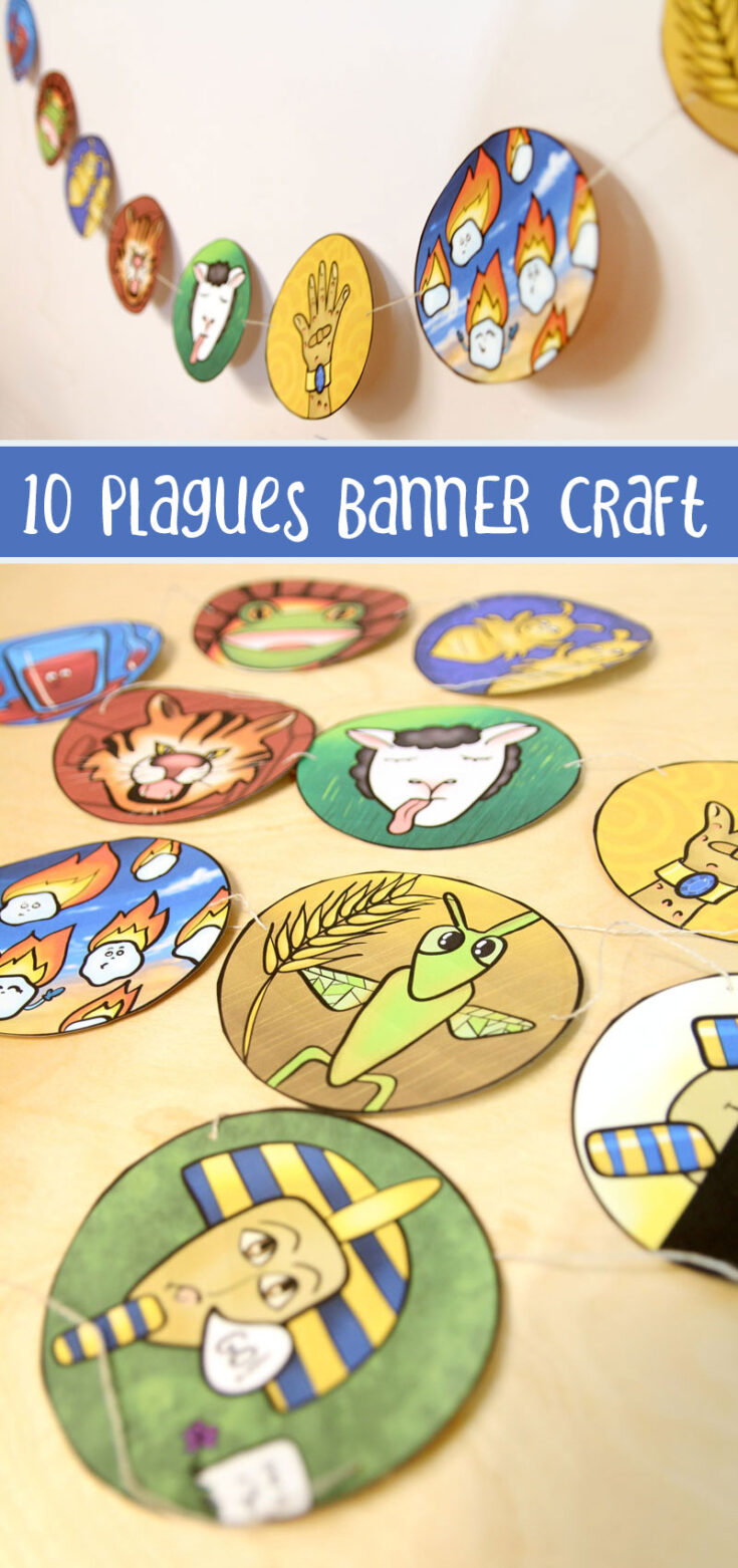Ten Plagues Banner - Jewish Moms & Crafters