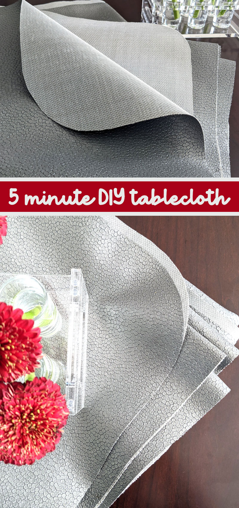 Faux Leather Tablecloth: DIY in Five Minutes from Yardage