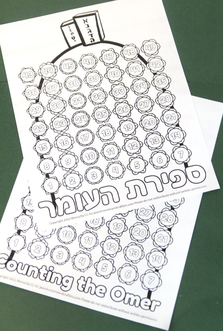 Sefirah Chart - Free Printable Counting the Omer