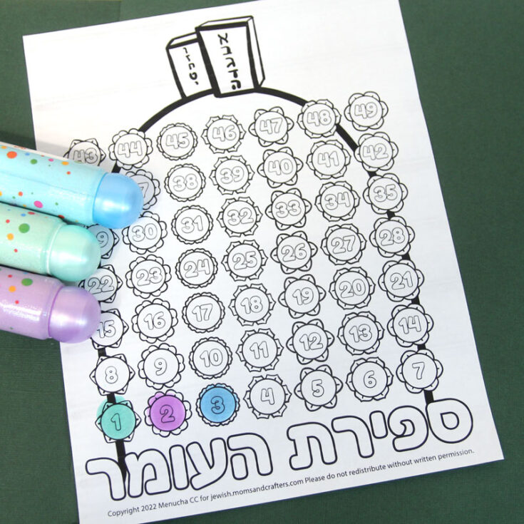 Sefirah Chart - Free Printable Counting the Omer