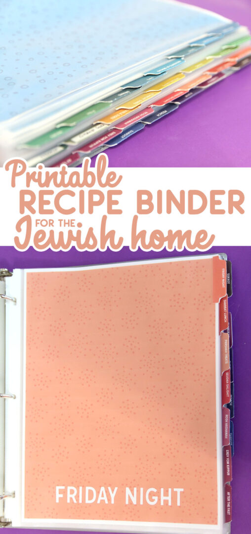 Printable Jewish Recipe Binder - Jewish Moms & Crafters