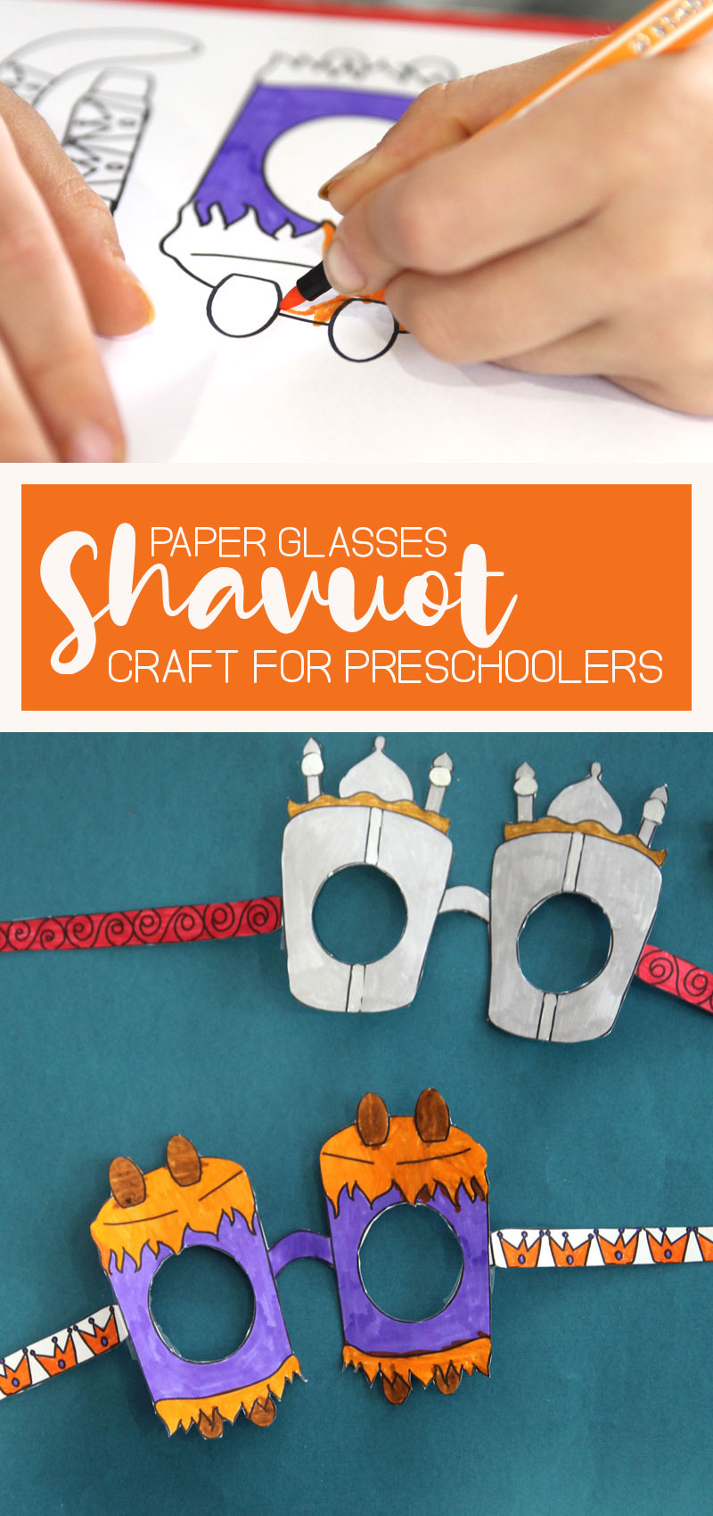Torah Glasses - Shavuot Craft for Preschool - Jewish Moms & Crafters