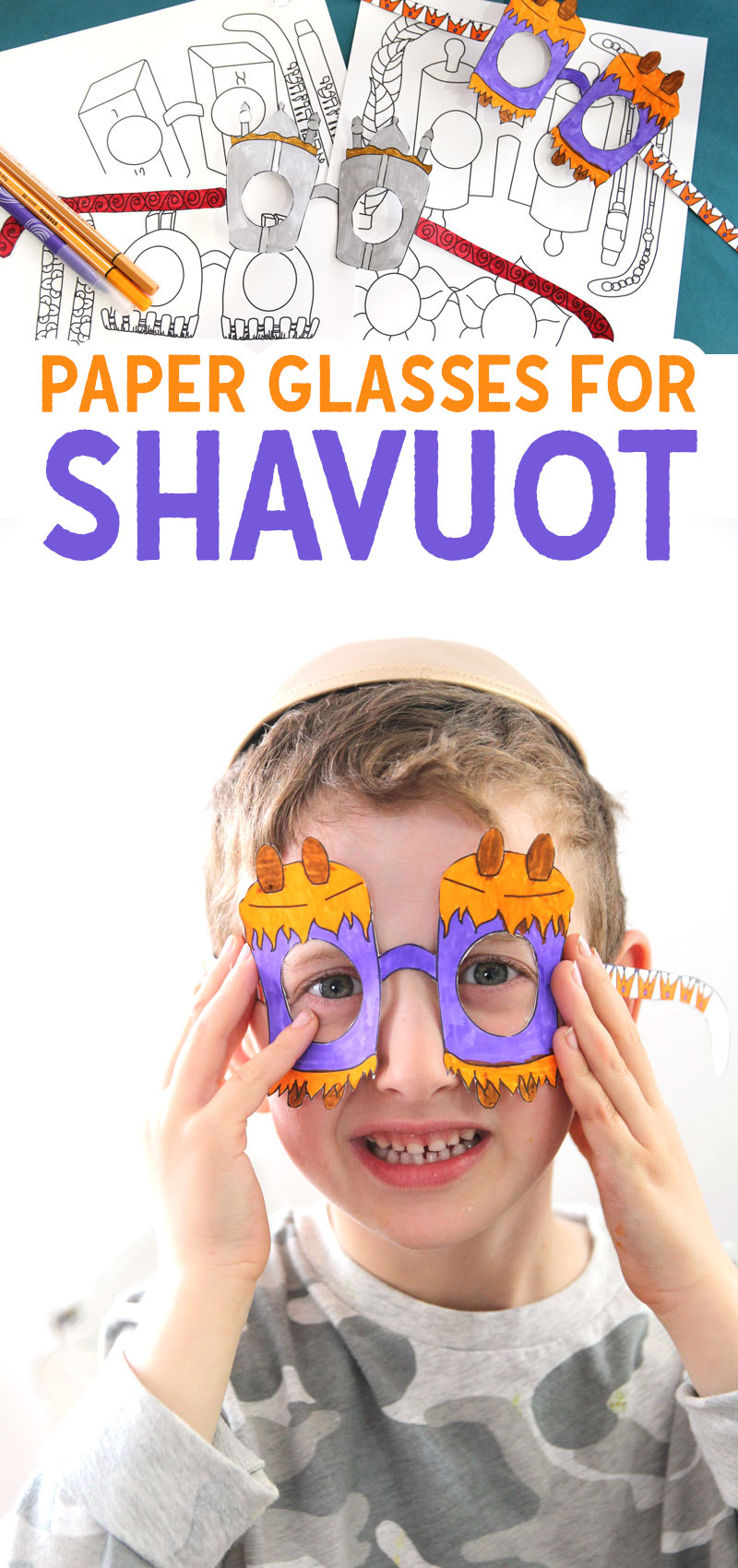 Torah Glasses - Shavuot Craft for Preschool - Jewish Moms & Crafters