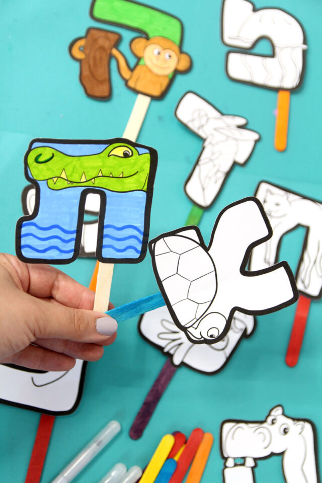 Aleph Bet Animal Puppets - Printable Craft for Kids