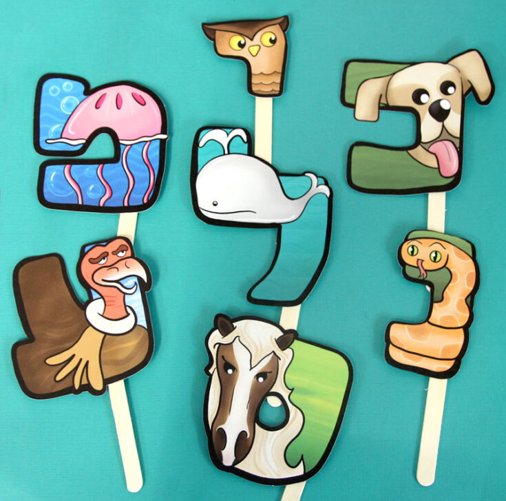 Aleph Bet Animal Puppets - Printable Craft for Kids