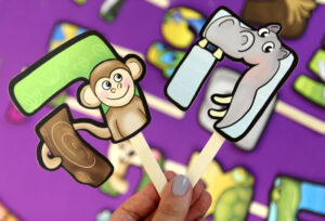 Aleph Bet Animal Puppets - Printable Craft for Kids