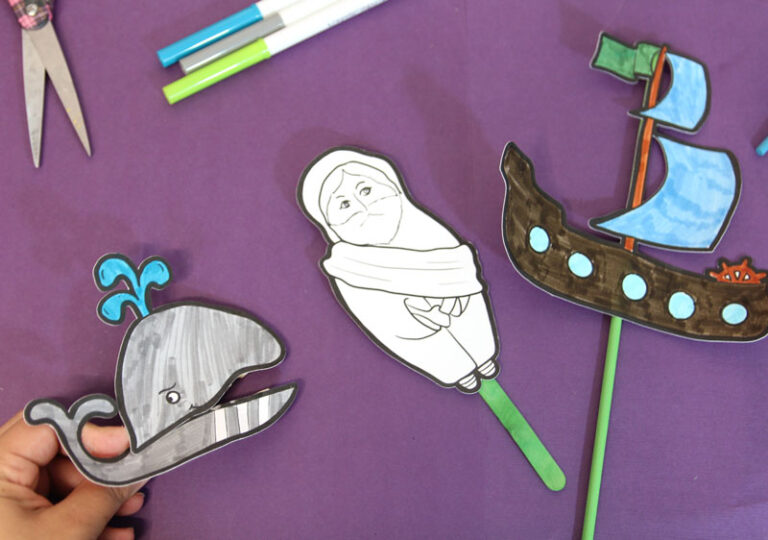Jonah & The Whale Puppets Craft - Jewish Moms & Crafters