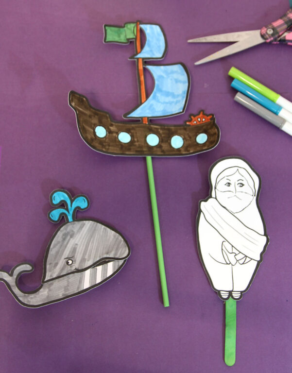 Jonah & The Whale Puppets Craft - Jewish Moms & Crafters