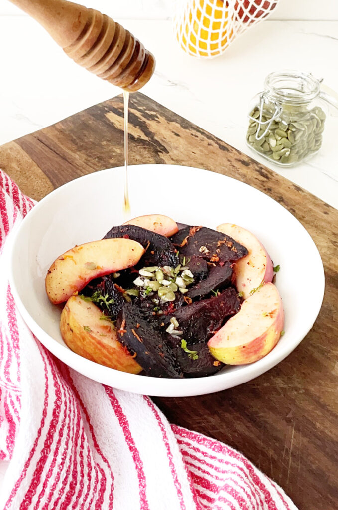Apple Beet Salad Recipe with Pumpkin Seeds