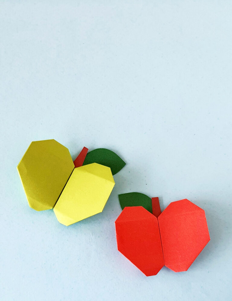 Origami Apple - Jewish Moms & Crafters