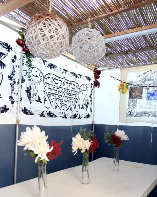 Hanging Kids Sukkah Decorations on a DIY Chain