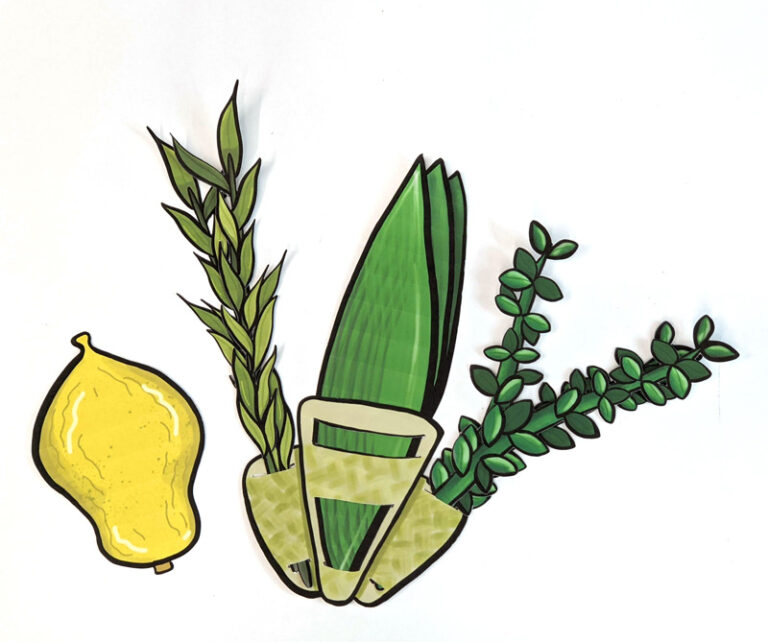 Lulav and Etrog Craft for Kids - Jewish Moms & Crafters