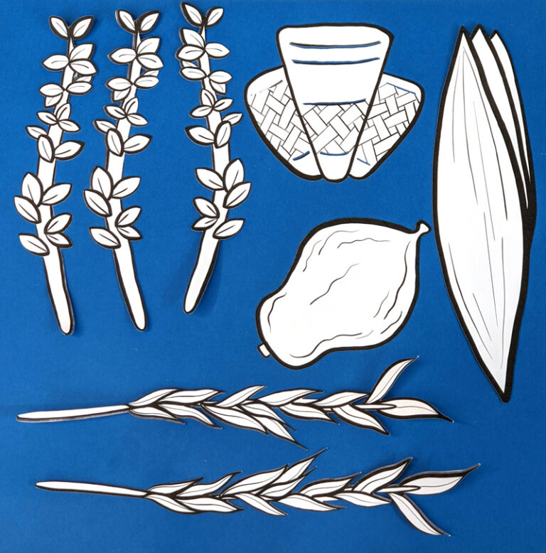 Lulav and Etrog Craft for Kids - Jewish Moms & Crafters
