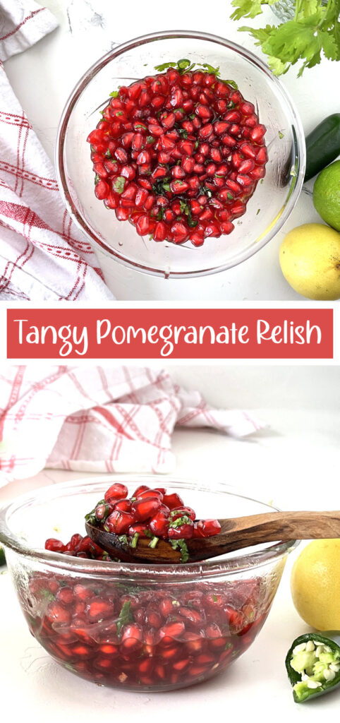 Easy Tangy Pomegranate Relish with Jalapeno
