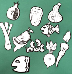 Printable Simanim Puppets - Rosh Hashanah Craft for Kids - Jewish Moms ...