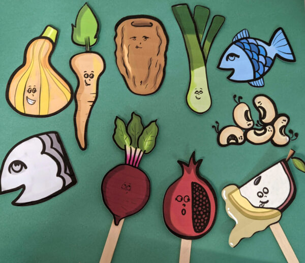 Printable Simanim Puppets - Rosh Hashanah Craft for Kids - Jewish Moms ...