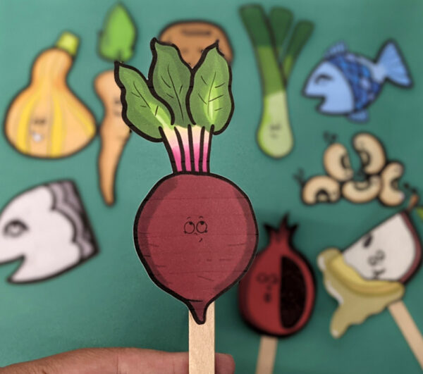 Printable Simanim Puppets - Rosh Hashanah Craft for Kids - Jewish Moms ...