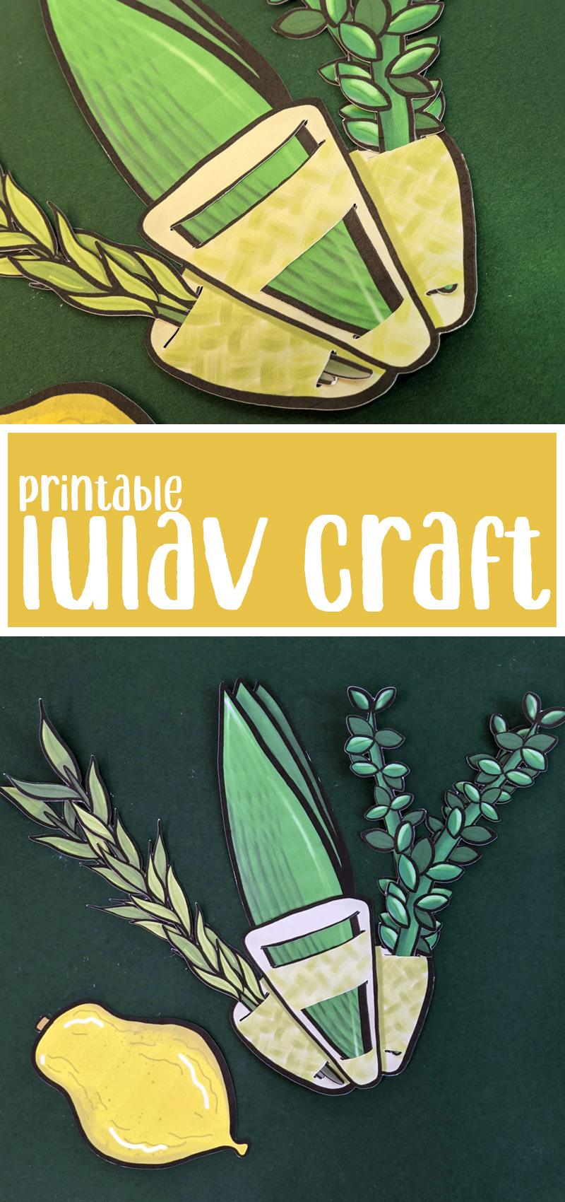 Lulav and Etrog Craft for Kids - Jewish Moms & Crafters