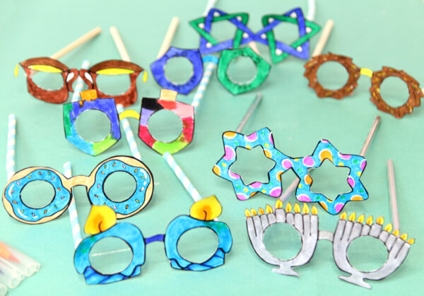 Paper Glasses Craft for Hanukkah - Jewish Moms & Crafters