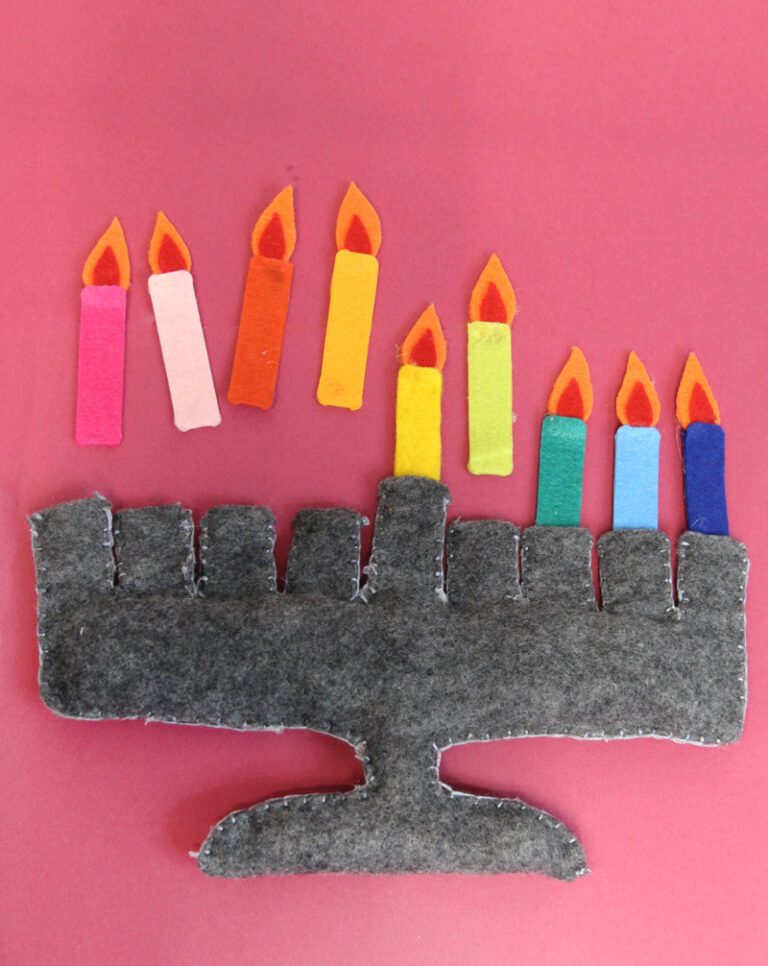 Felt Menorah Pattern - Kids' Toy Menorah