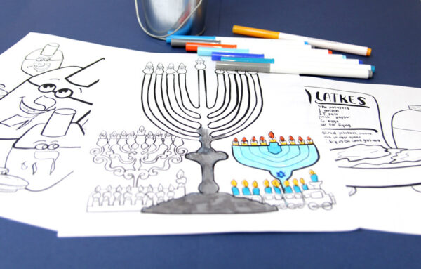 Chanukah Coloring Pages - Jewish Moms & Crafters
