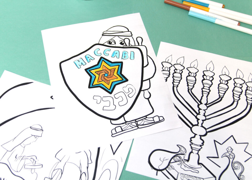 Chanukah Coloring Pages - Jewish Moms & Crafters