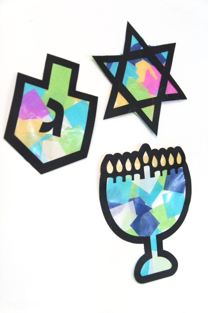 Hanukkah Suncatchers Craft for Toddlers and Preschool