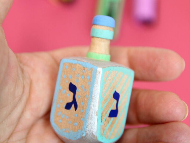 Wood Dreidel Craft - Decorating Unfinished Dreidels
