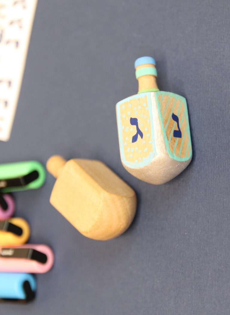 Wood Dreidel Craft - Decorating Unfinished Dreidels