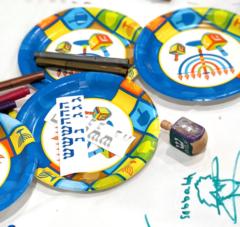 Wood Dreidel Craft - Decorating Unfinished Dreidels