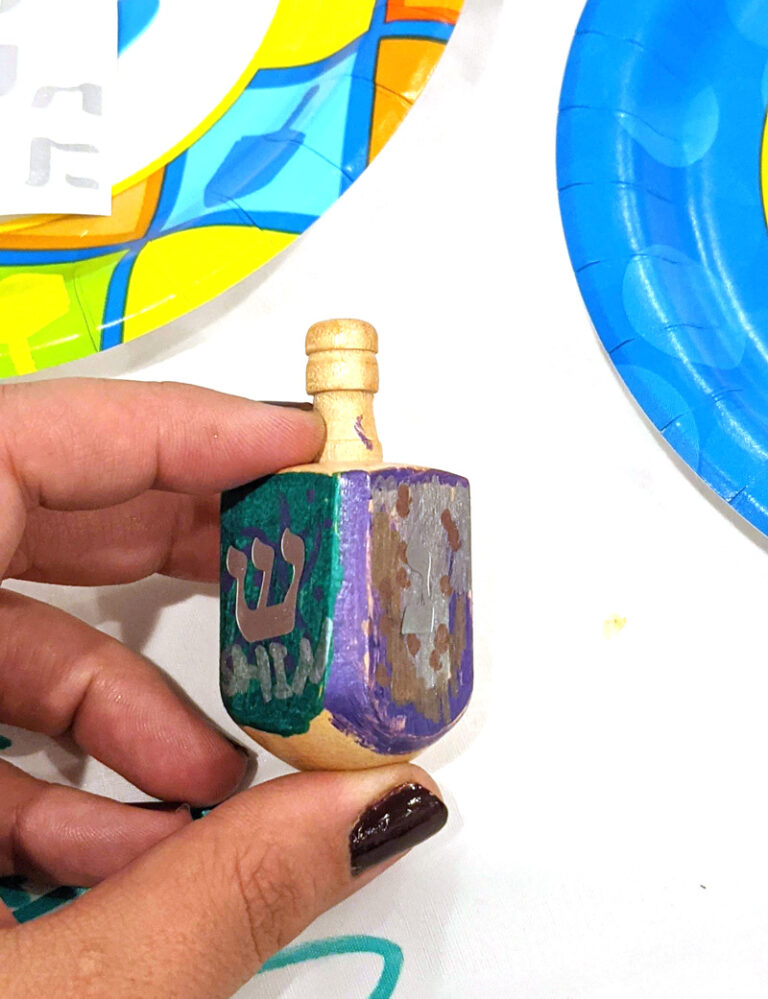 Wood Dreidel Craft - Decorating Unfinished Dreidels