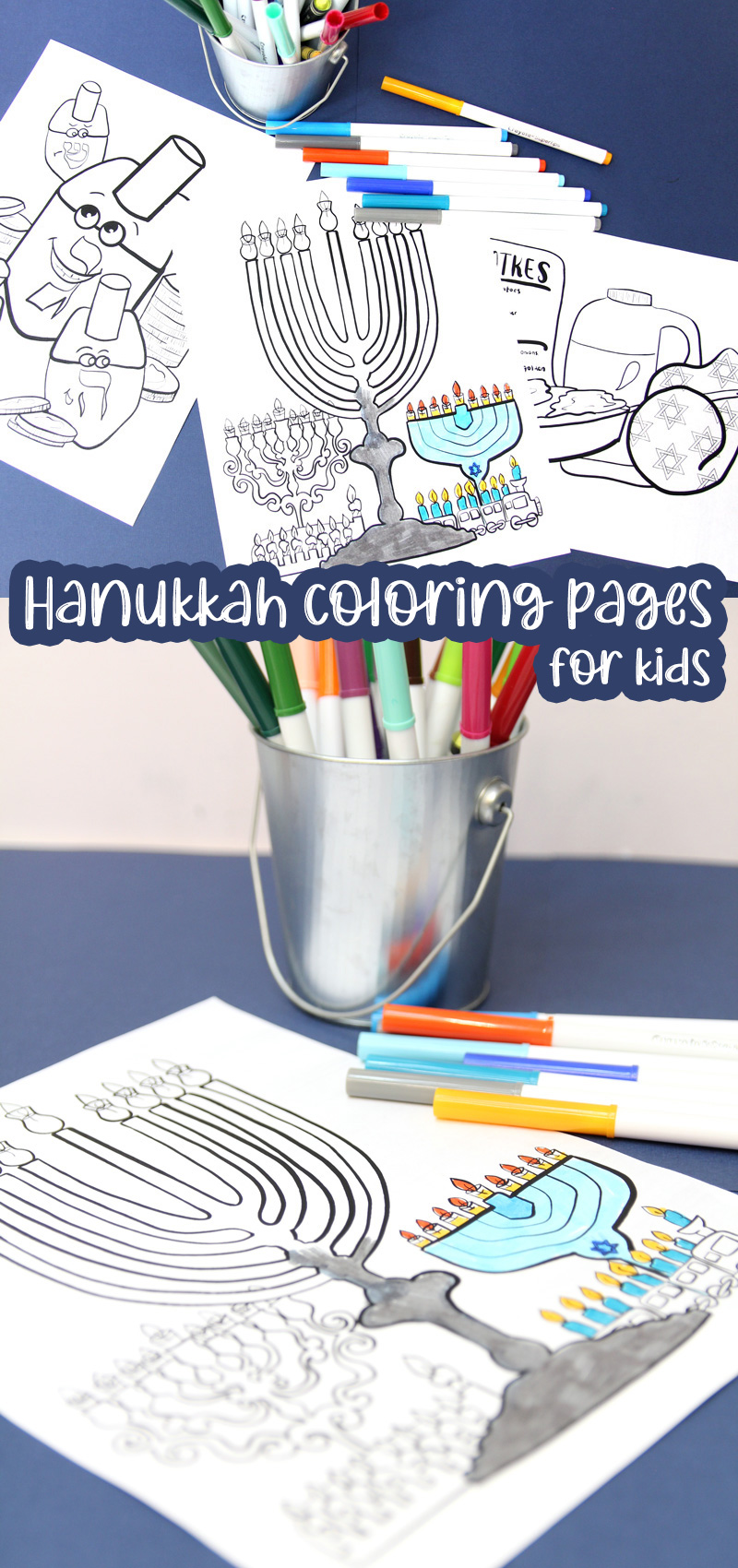 Chanukah Coloring Pages - Jewish Moms & Crafters