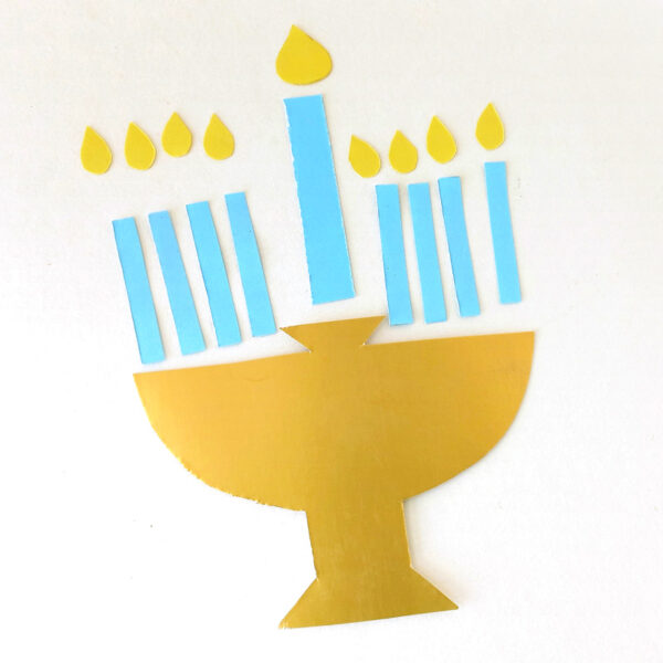 Hanukkah Card Template - Make a Pop Up Menorah!
